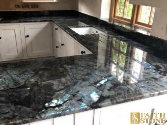 Natural Luxury Polished Labradorite Blue Granite For Kitchen Countertop ...