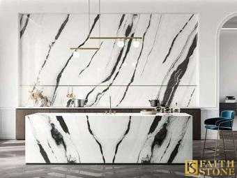 Polished Panda White And Black Marble Wall Flooring Countertop Stairs ...
